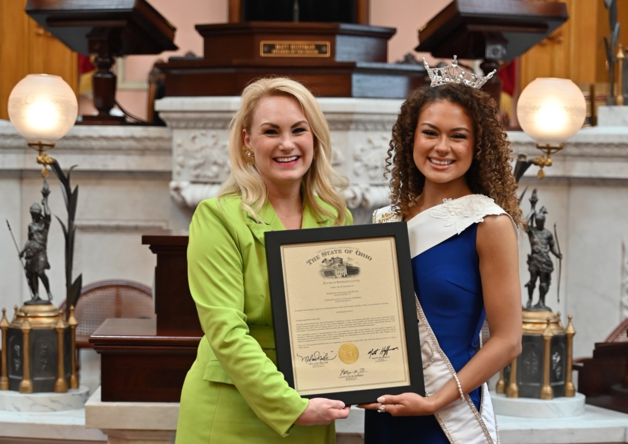 Rep. Melanie Miller Welcomes Miss Ohio to Statehouse, Honors Her in ...